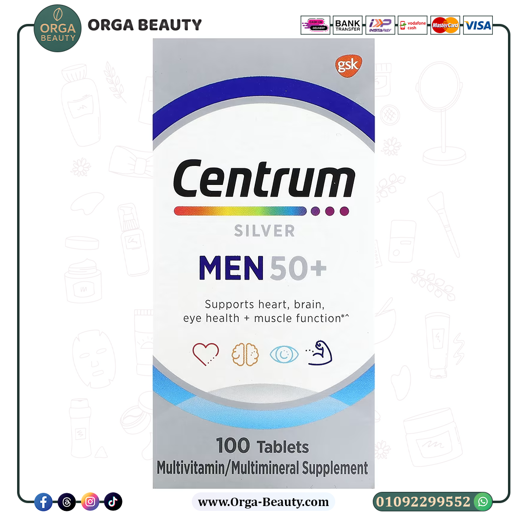 Centrum, Silver Men 50+, 100 Tablets - Orga Beauty - اورجا بيوتي